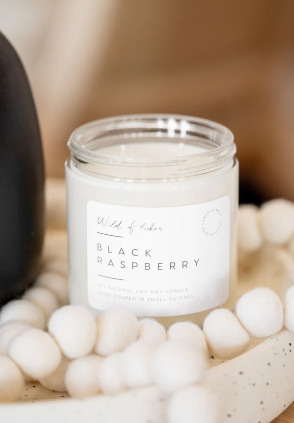 Black Raspberry Double Wick Candle | Wild Flicker | The Butterfly Boutique